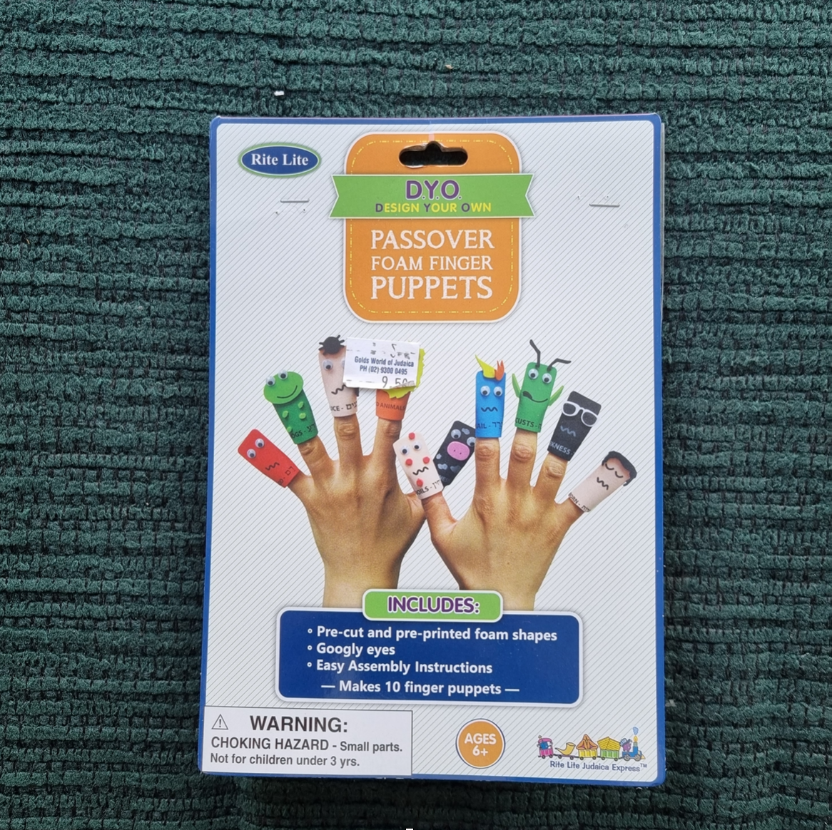 Passover foam finger puppets – Golds Sydney